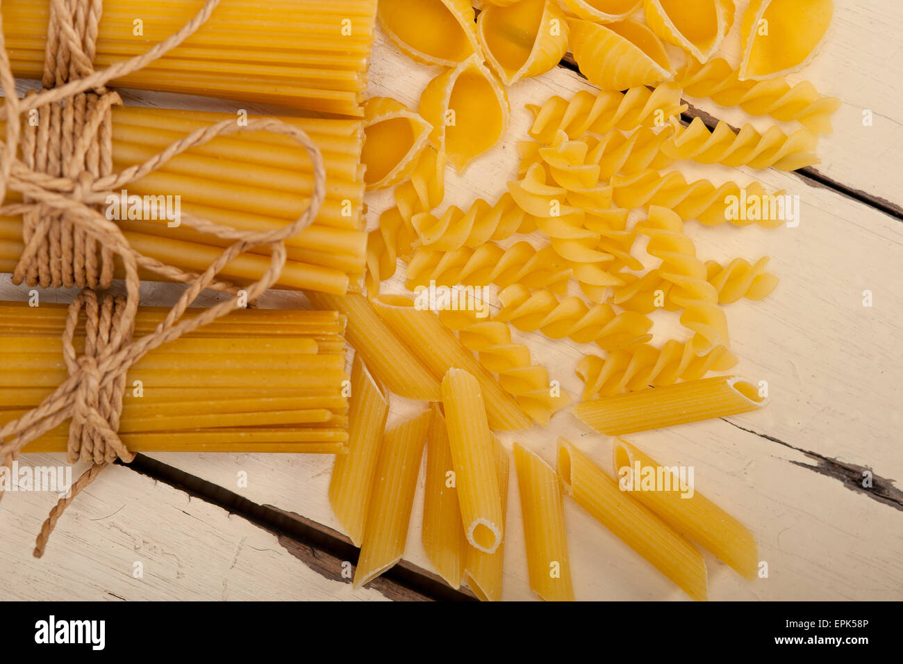 bunch of Italian pasta type Stock Photo - Alamy
