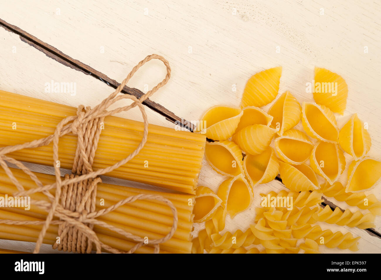 bunch of Italian pasta type Stock Photo - Alamy