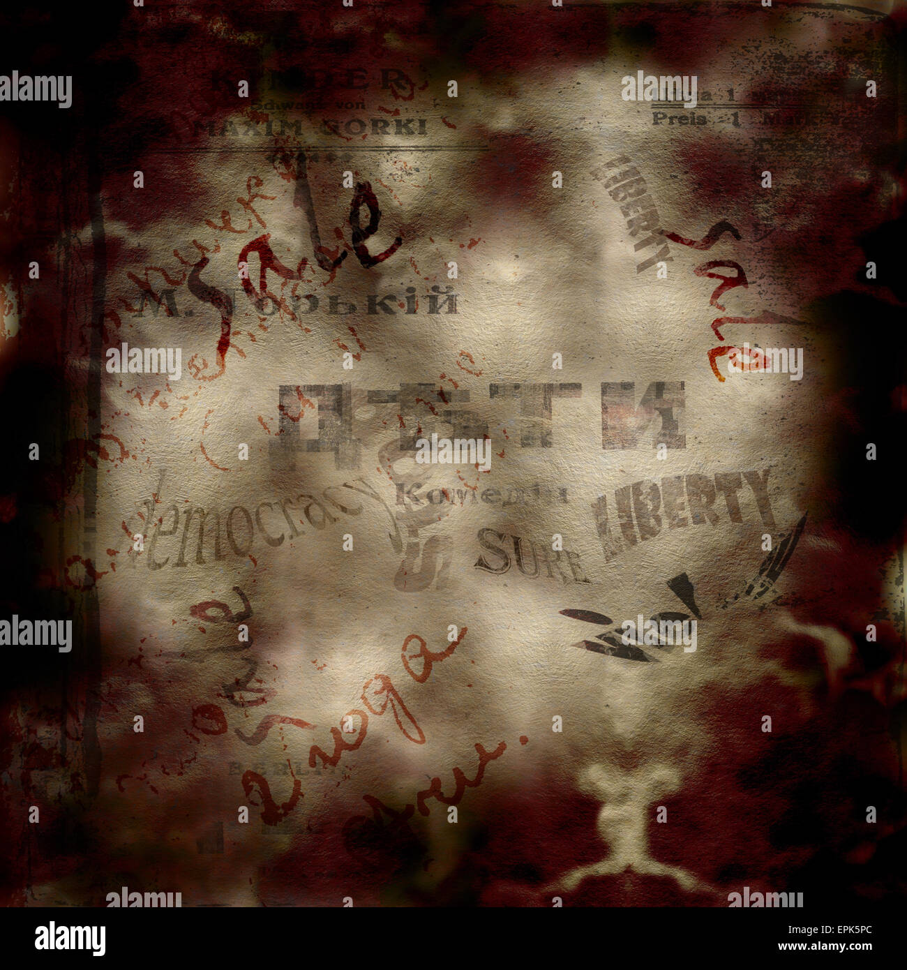 Grunge abstract background with old torn posters Stock Photo - Alamy