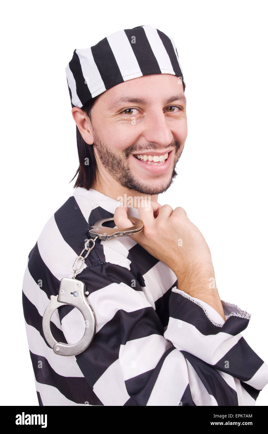Prison inmate isolated on the white background Stock Photo - Alamy
