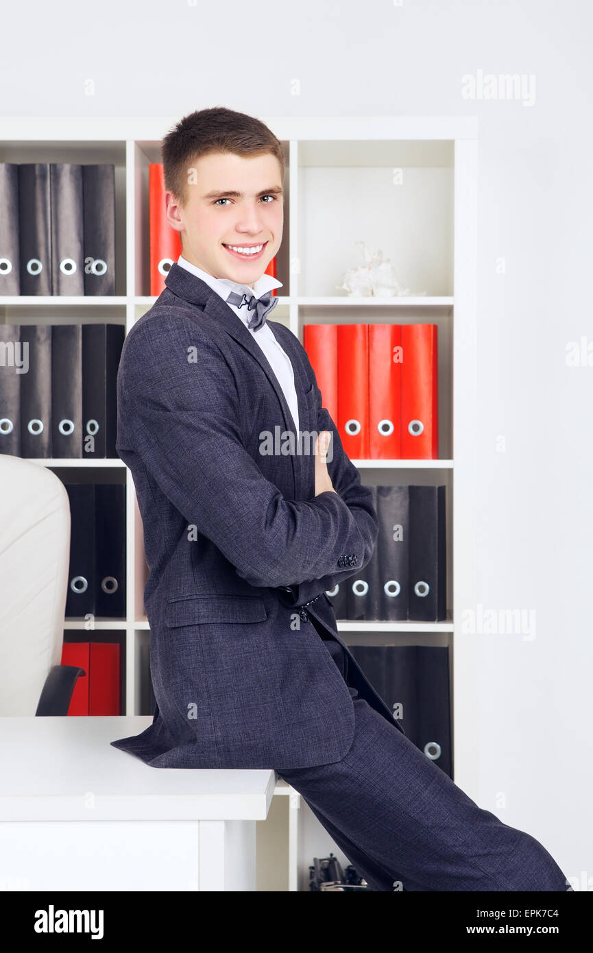 Handsome male banker table hi-res stock photography and images - Alamy