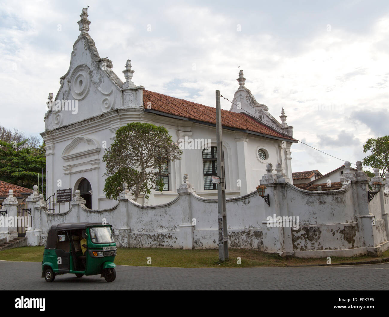 Whitewashed building Dutch Reformed Church historic town of Galle, Sri ...