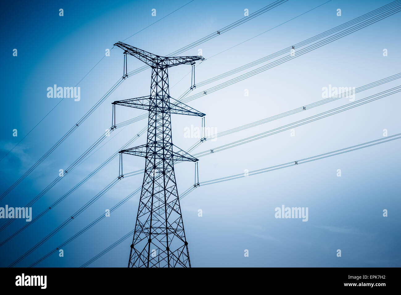 High voltage towers Stock Photo - Alamy
