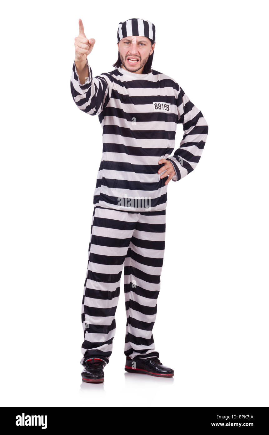 Prison inmate isolated on the white background Stock Photo - Alamy