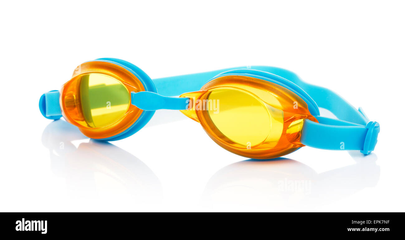 glasses for swimming, isolated on white background Stock Photo - Alamy