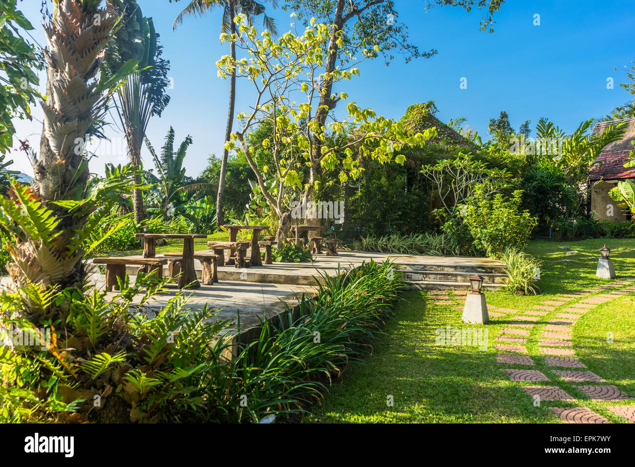 Green garden resort hi-res stock photography and images - Alamy