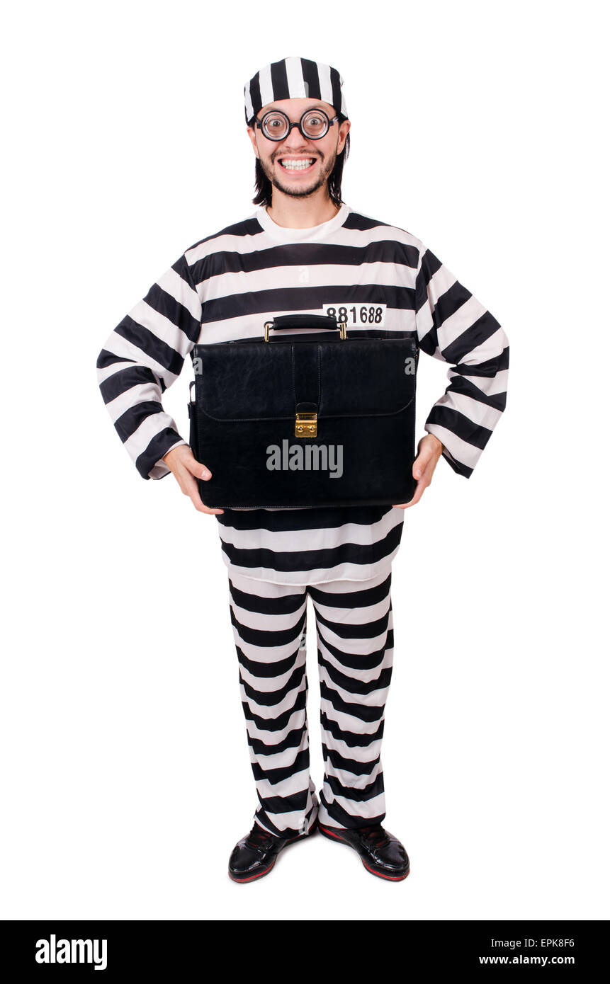 Prison inmate isolated on the white background Stock Photo - Alamy