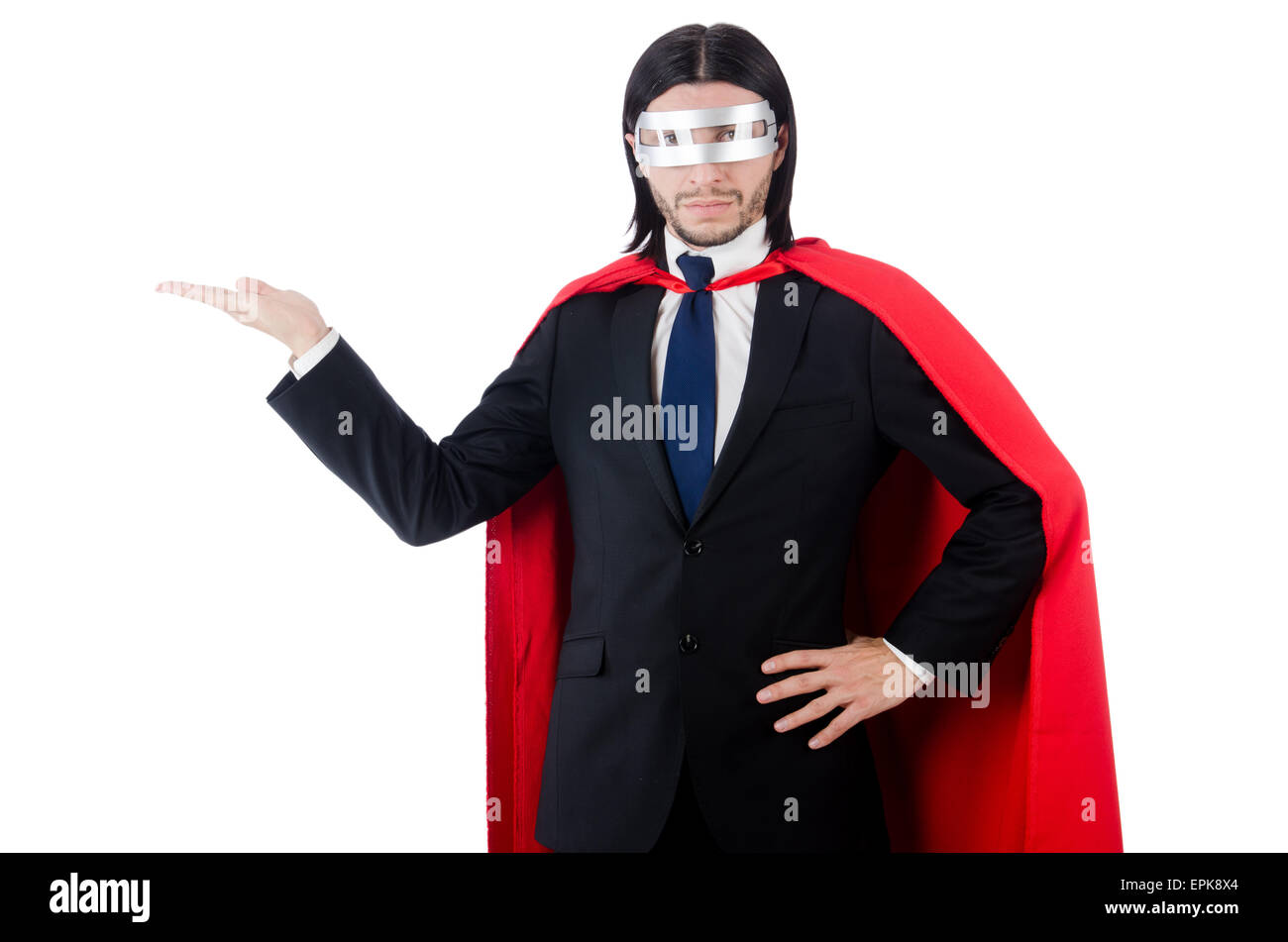 Man wearing red clothing in funny concept Stock Photo - Alamy