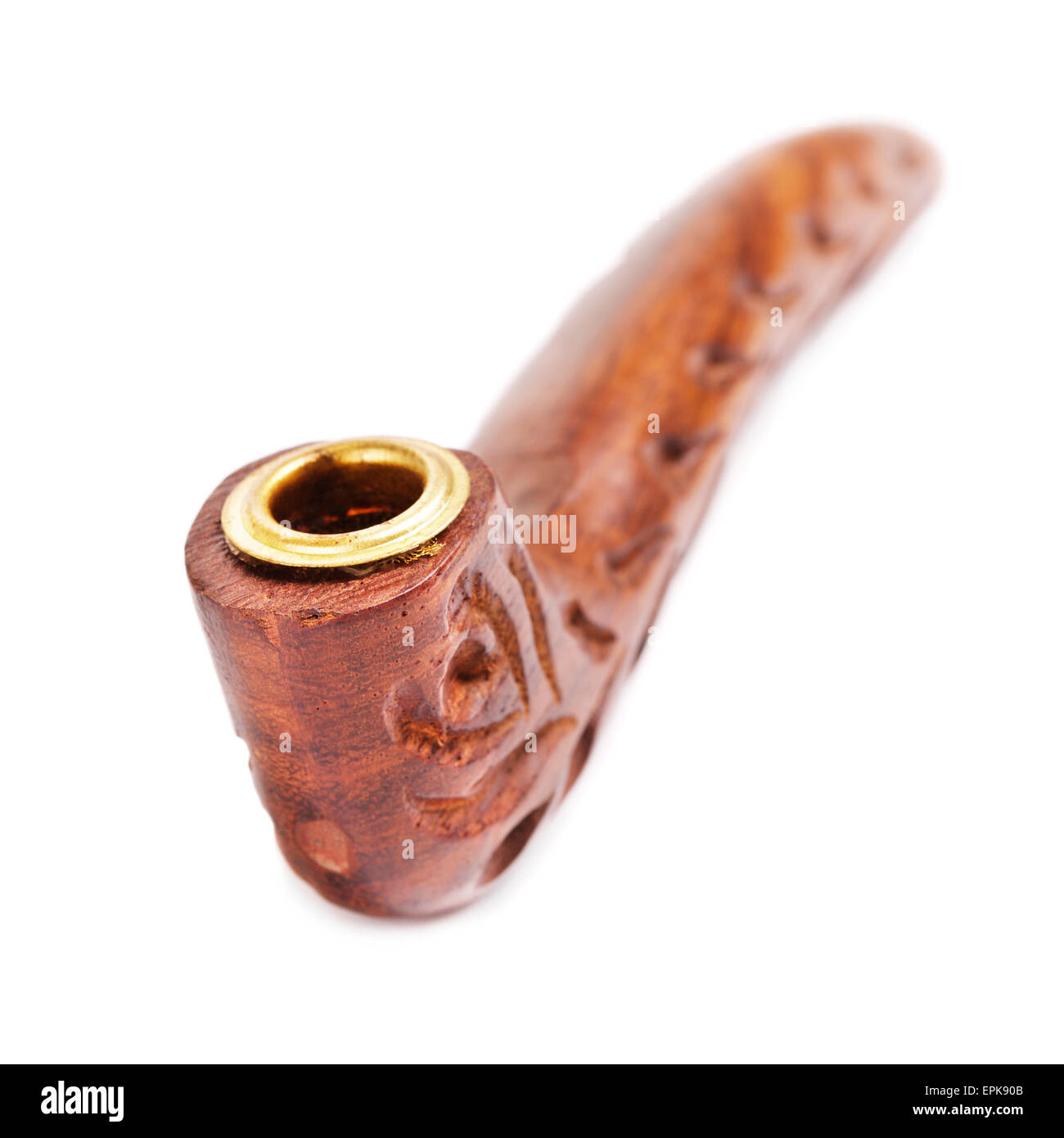 wooden hashish pipe, isolated on white background Stock Photo - Alamy