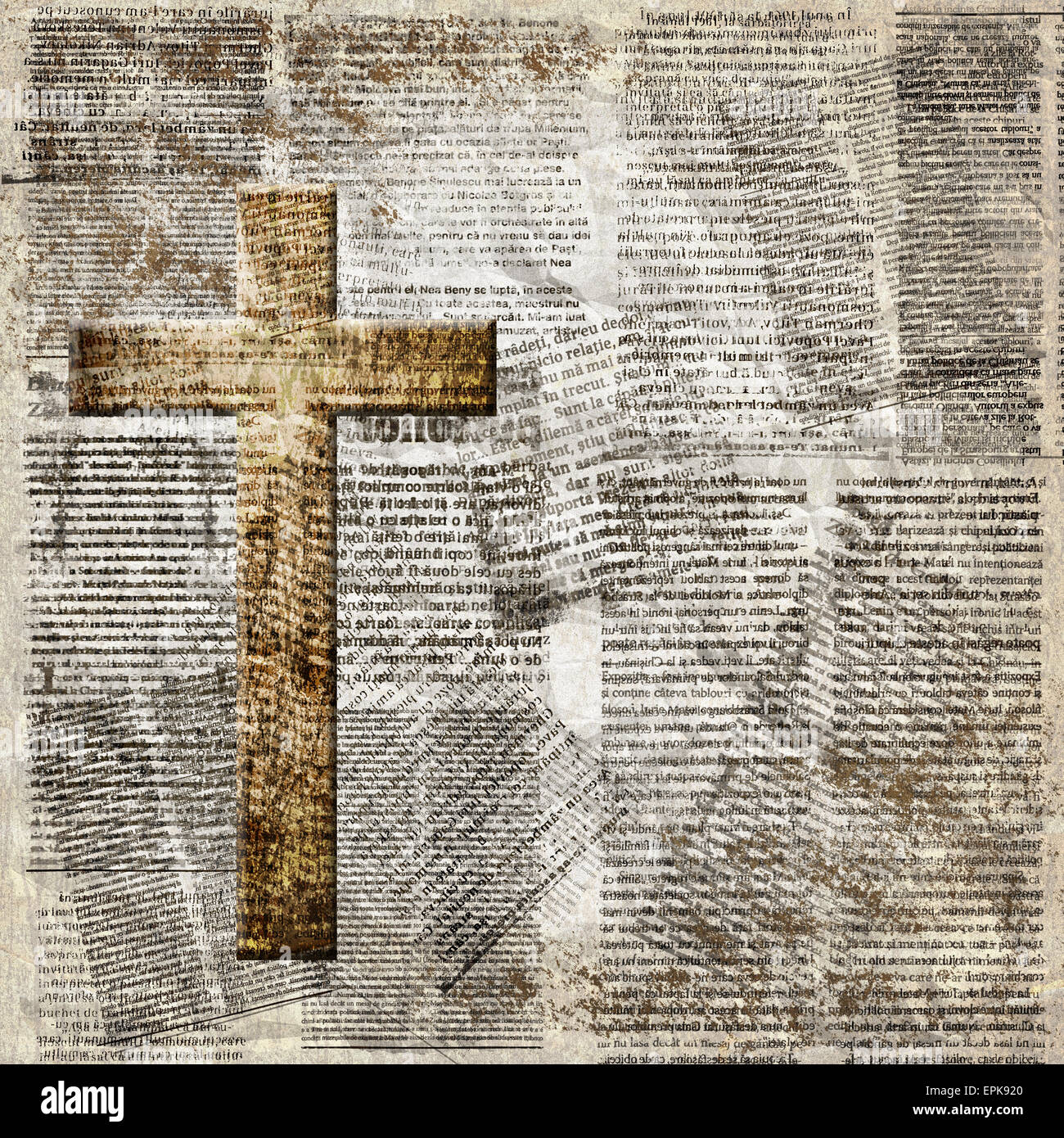 Glowing holy cross on abstract paper background Stock Photo - Alamy