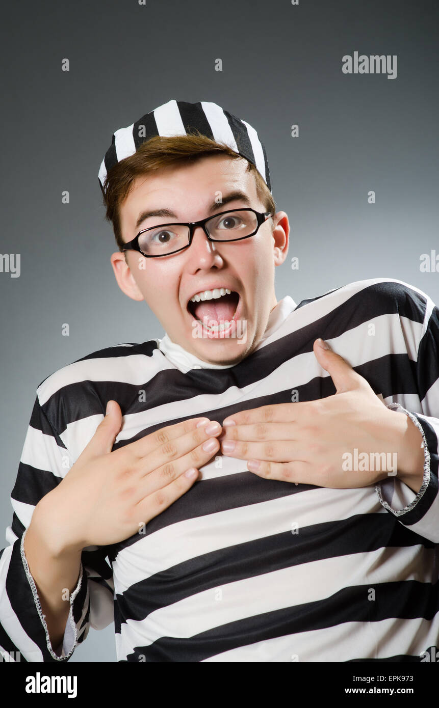 Prison inmate in funny concept Stock Photo - Alamy