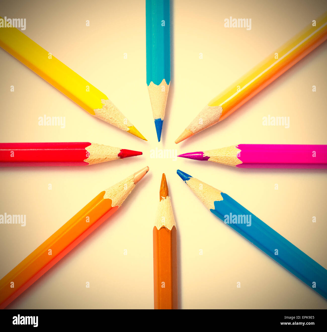 Colored pencils picture hi-res stock photography and images - Alamy