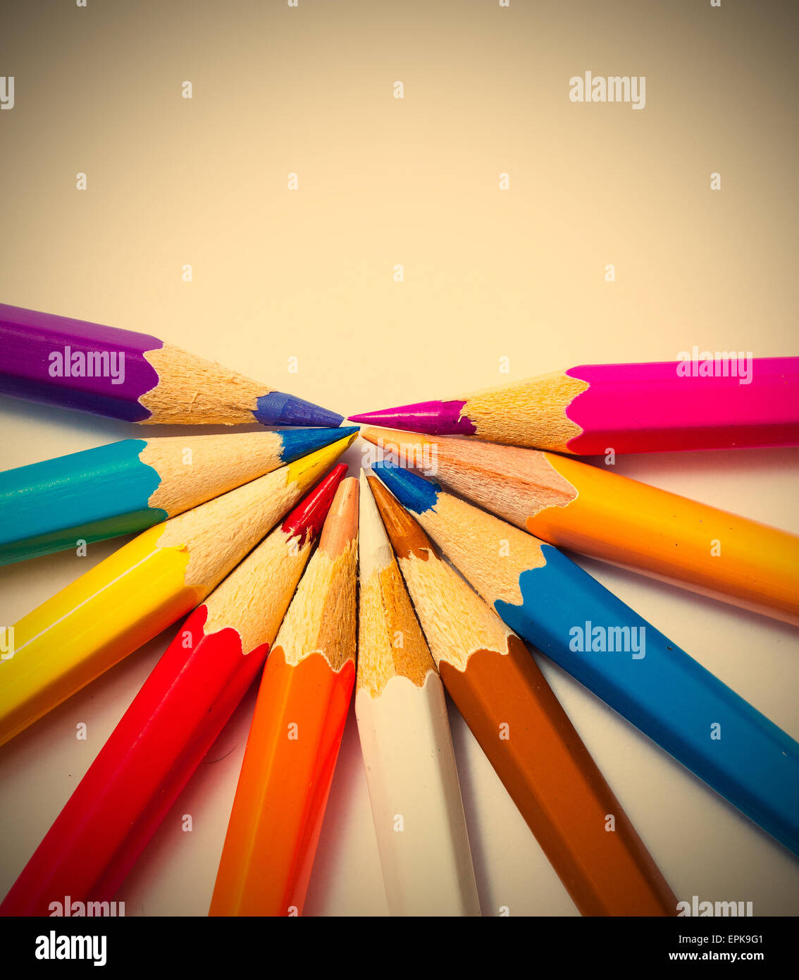 set of colored pencils Stock Photo - Alamy