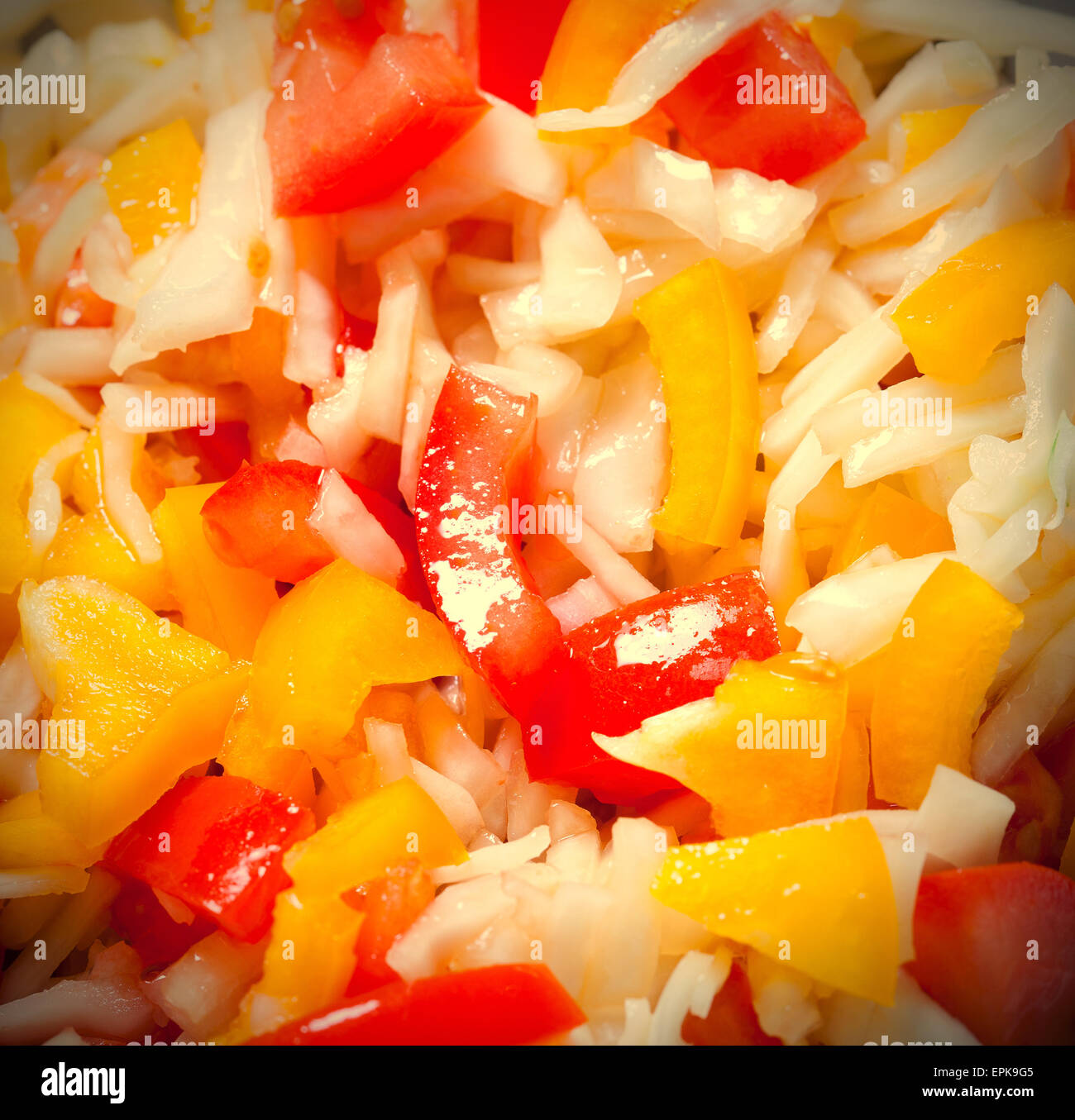 Assorted salad with fresh vegetables Stock Photo - Alamy
