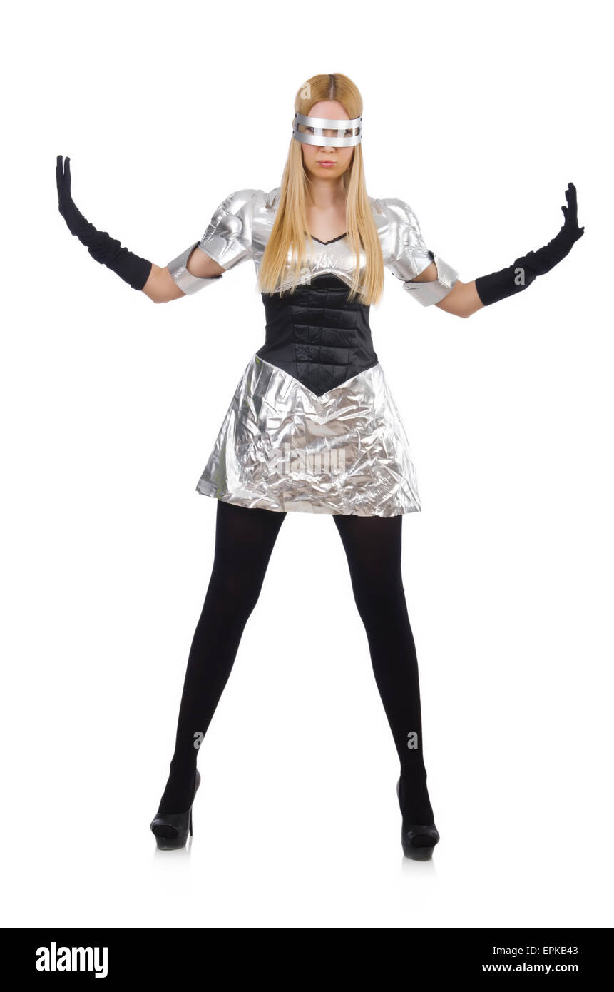 Woman robot head Cut Out Stock Images & Pictures - Alamy