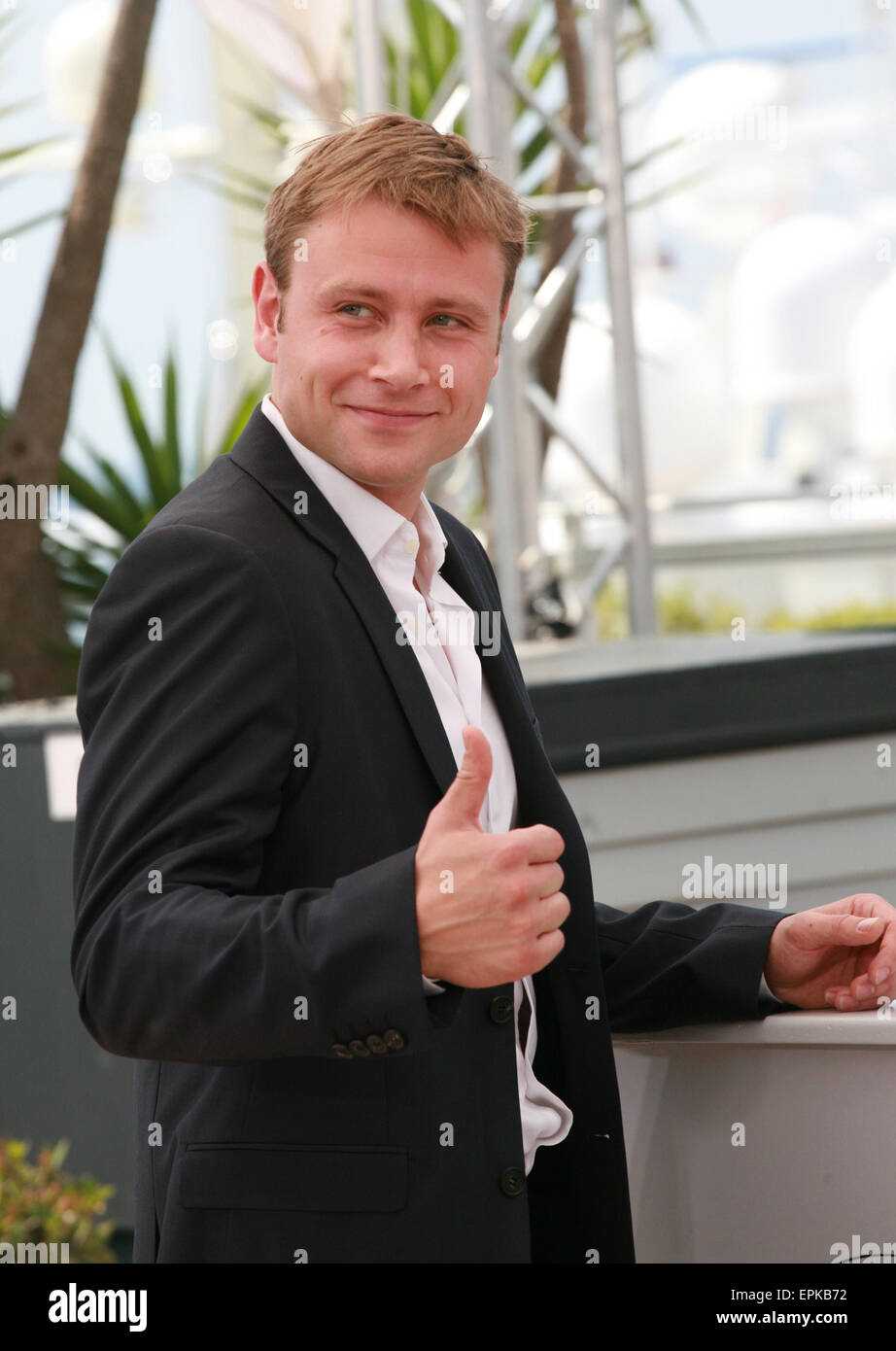 Cannes, France. 19th May, 2015. Actor Max Riemelt at the Amnesia film ...