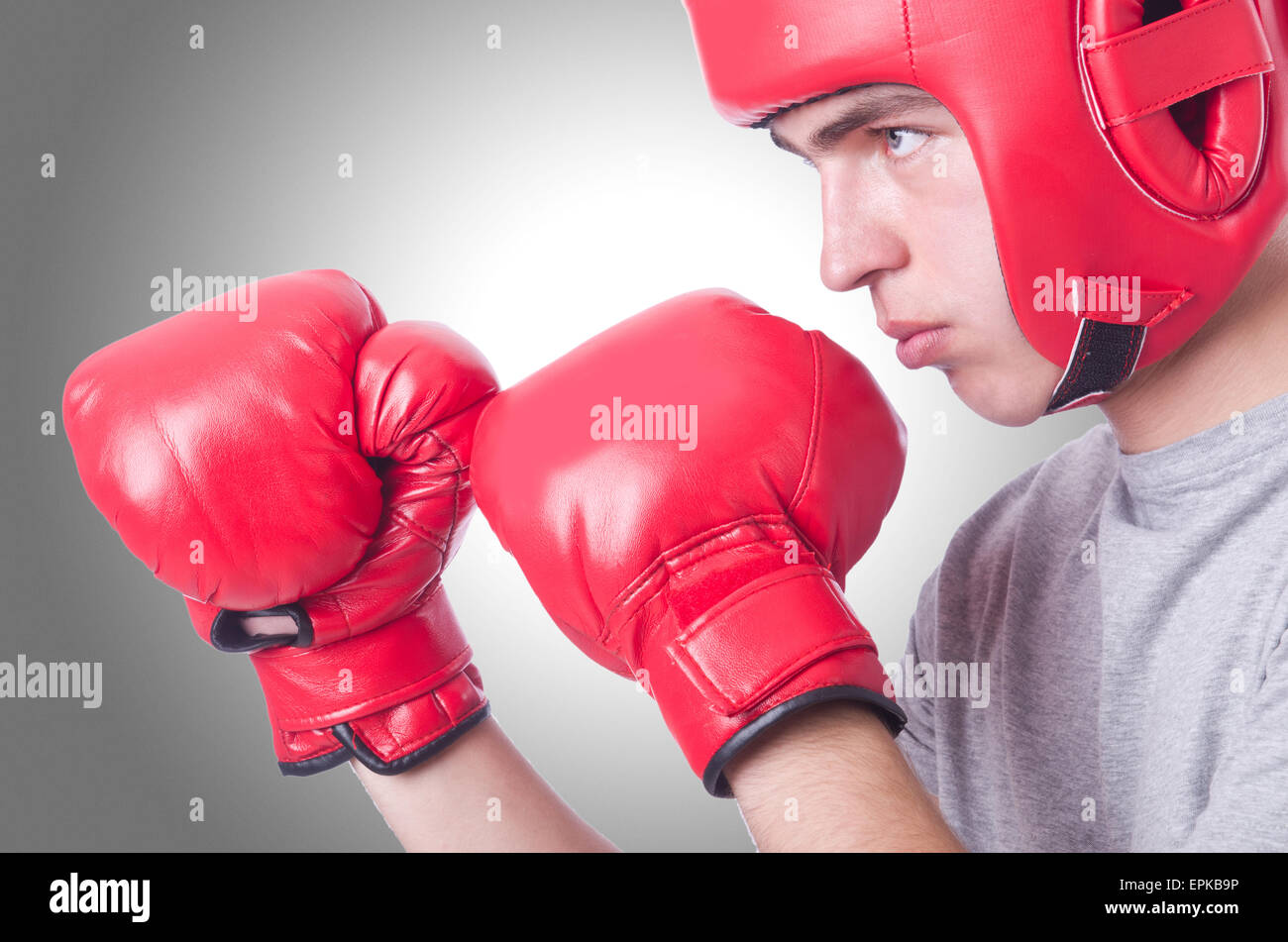 Funny boxer isolated on the white background Stock Photo - Alamy