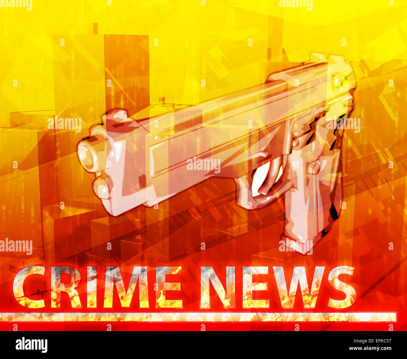 Abstract background digital collage concept illustration crime news Stock Photo - Alamy