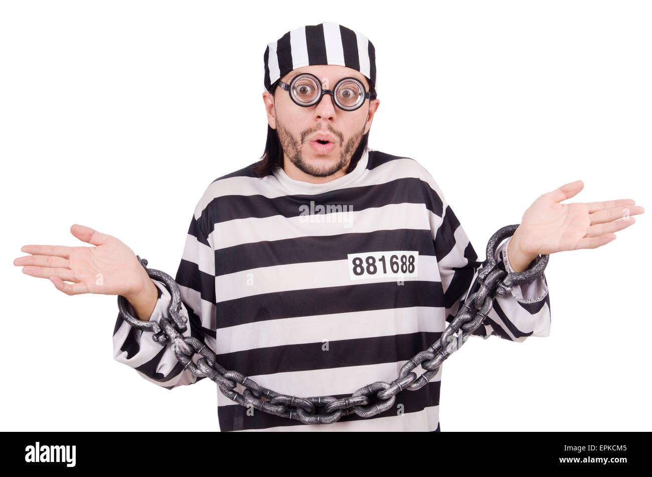 Prison inmate isolated on the white background Stock Photo - Alamy
