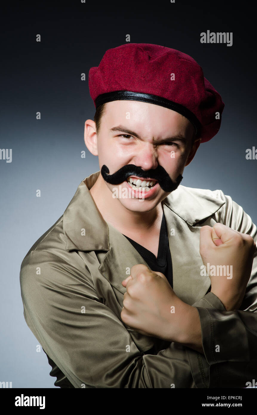 Funny soldier in military concept Stock Photo - Alamy