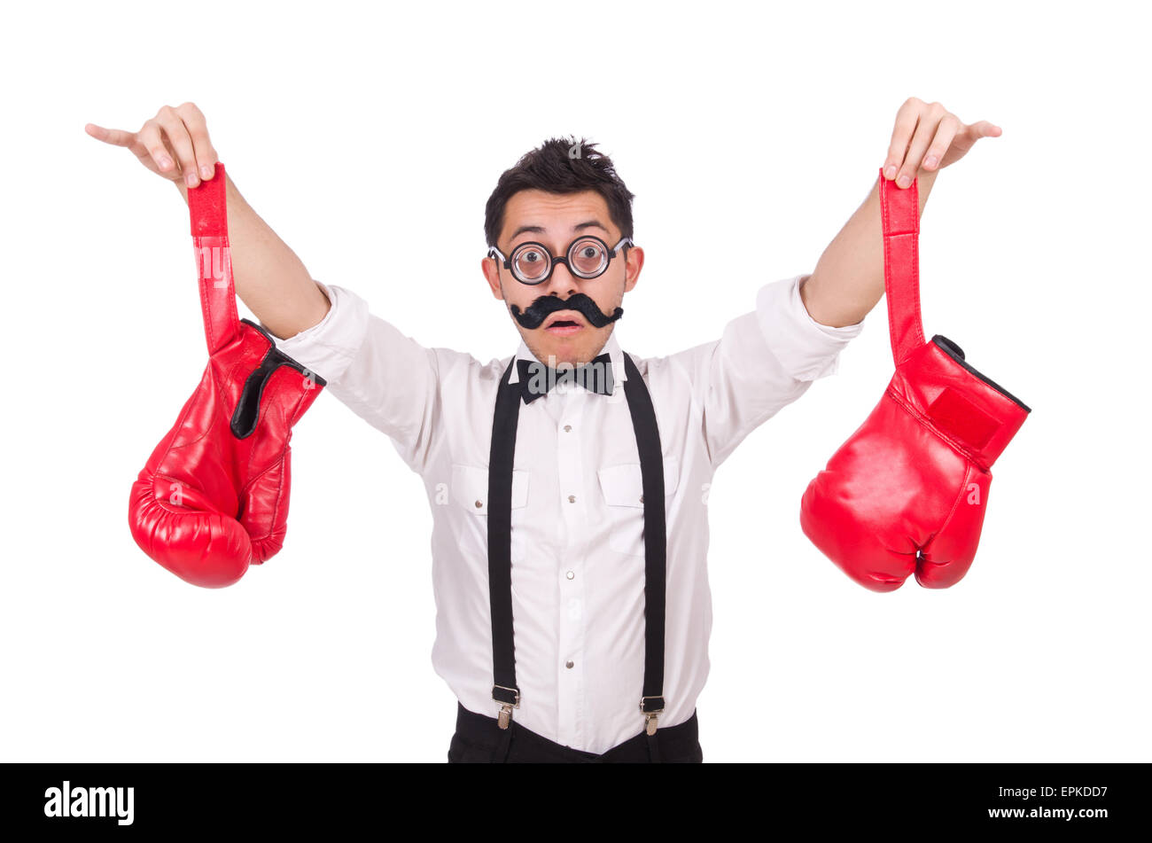 Funny boxer isolated on the white background Stock Photo - Alamy