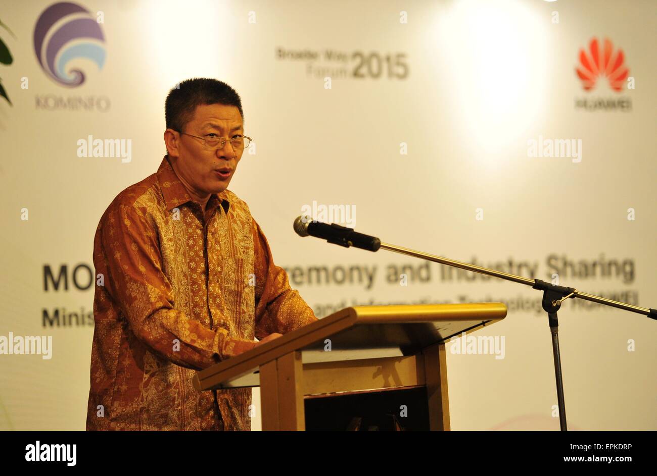 Jakarta, Indonesia. 19th May, 2015. Counsellor of Economic and ...