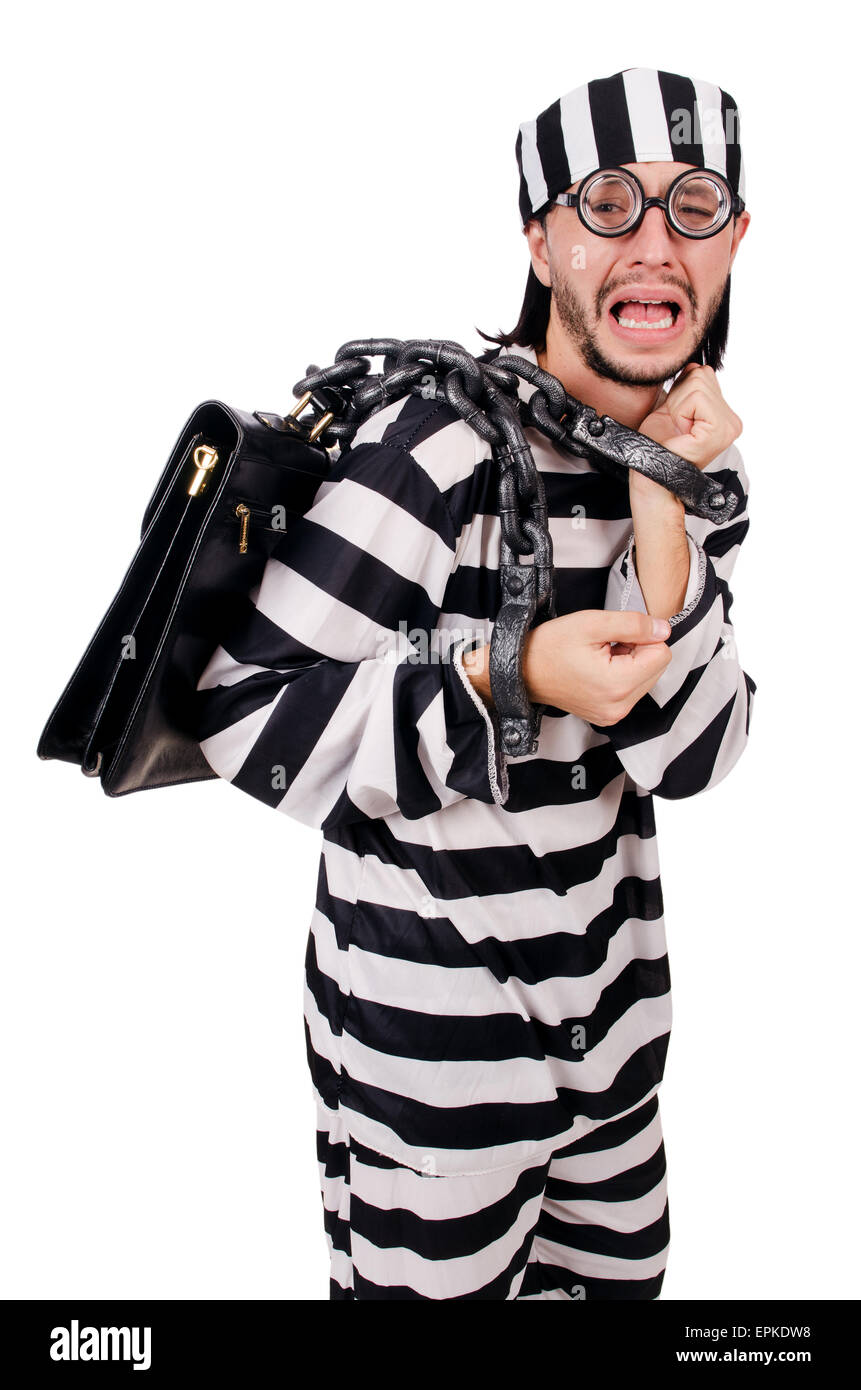 Prison inmate isolated on the white background Stock Photo - Alamy