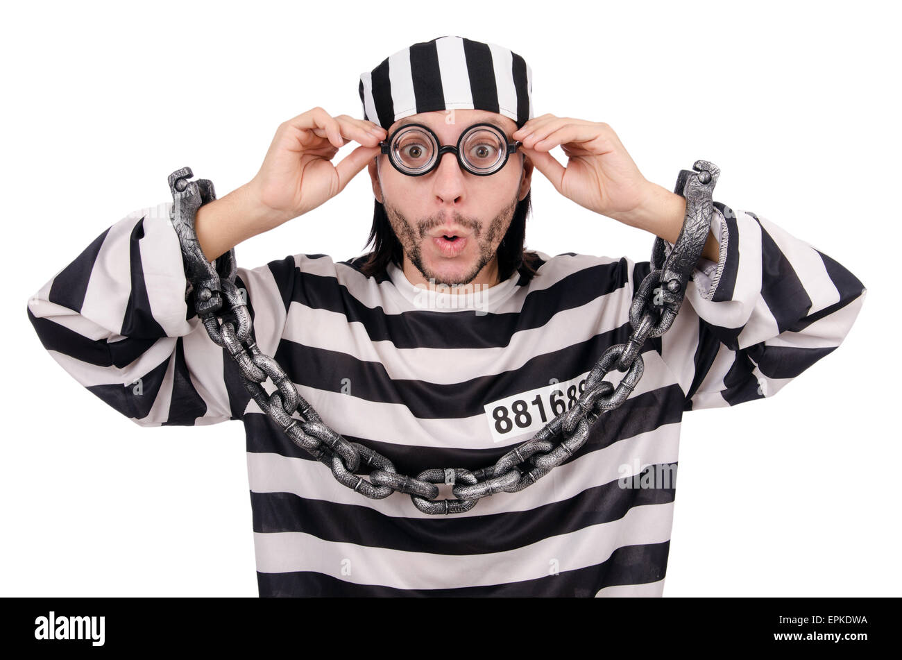 Prison inmate isolated on the white background Stock Photo - Alamy