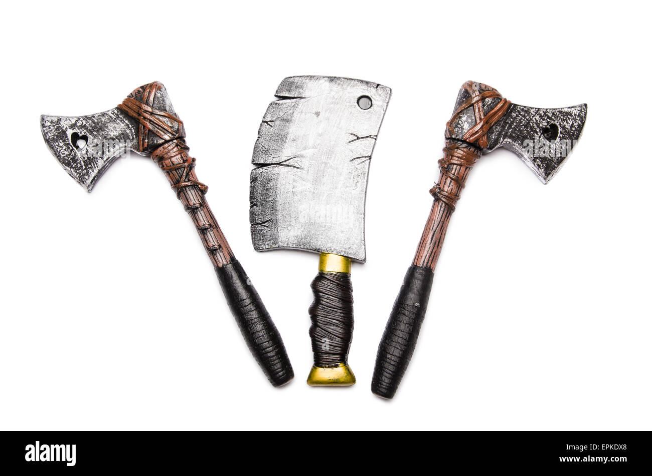 Axe isolated on the white background Stock Photo - Alamy