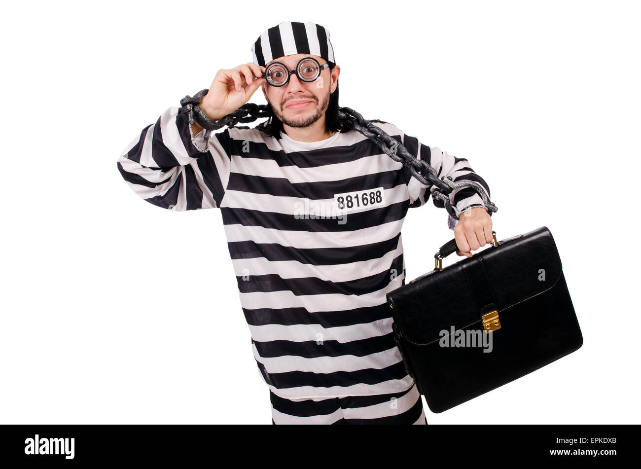 Prison inmate isolated on the white background Stock Photo - Alamy