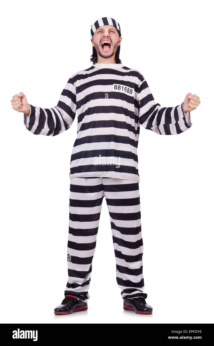 Prison inmate isolated on the white background Stock Photo - Alamy