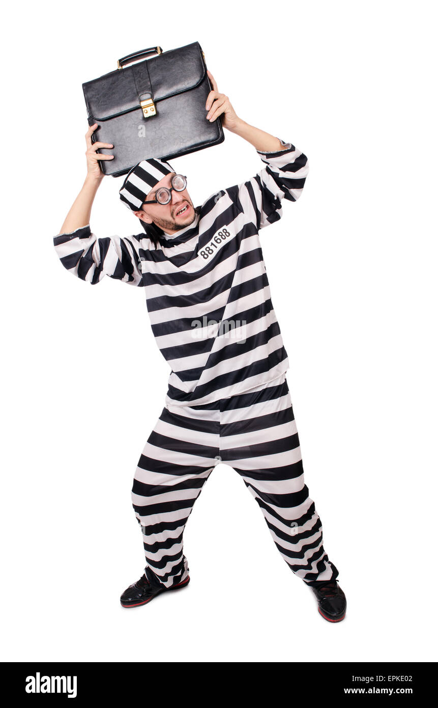 Prison inmate isolated on the white background Stock Photo - Alamy