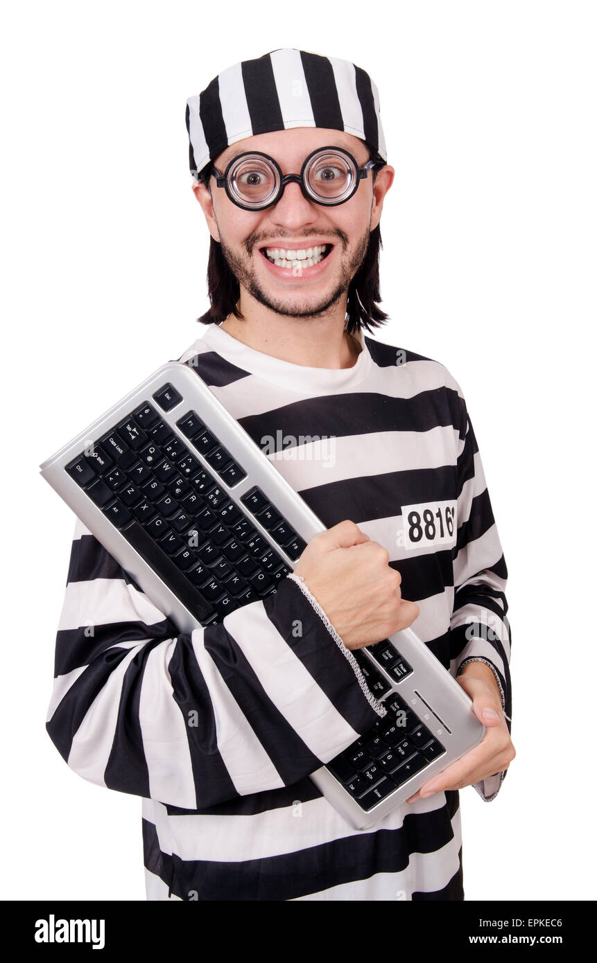 Prison inmate isolated on the white background Stock Photo - Alamy