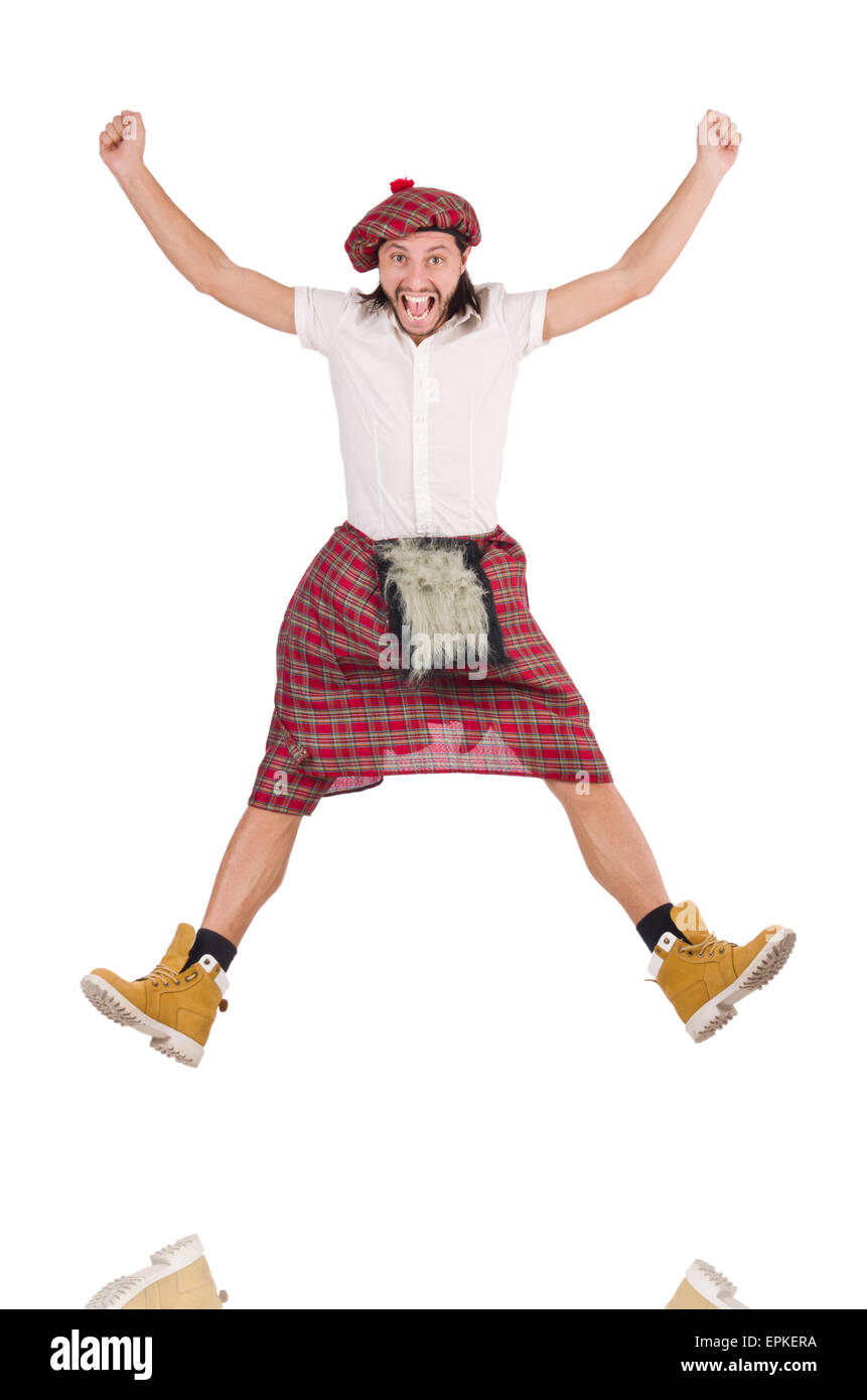 Scotsman isolated on the white Stock Photo - Alamy