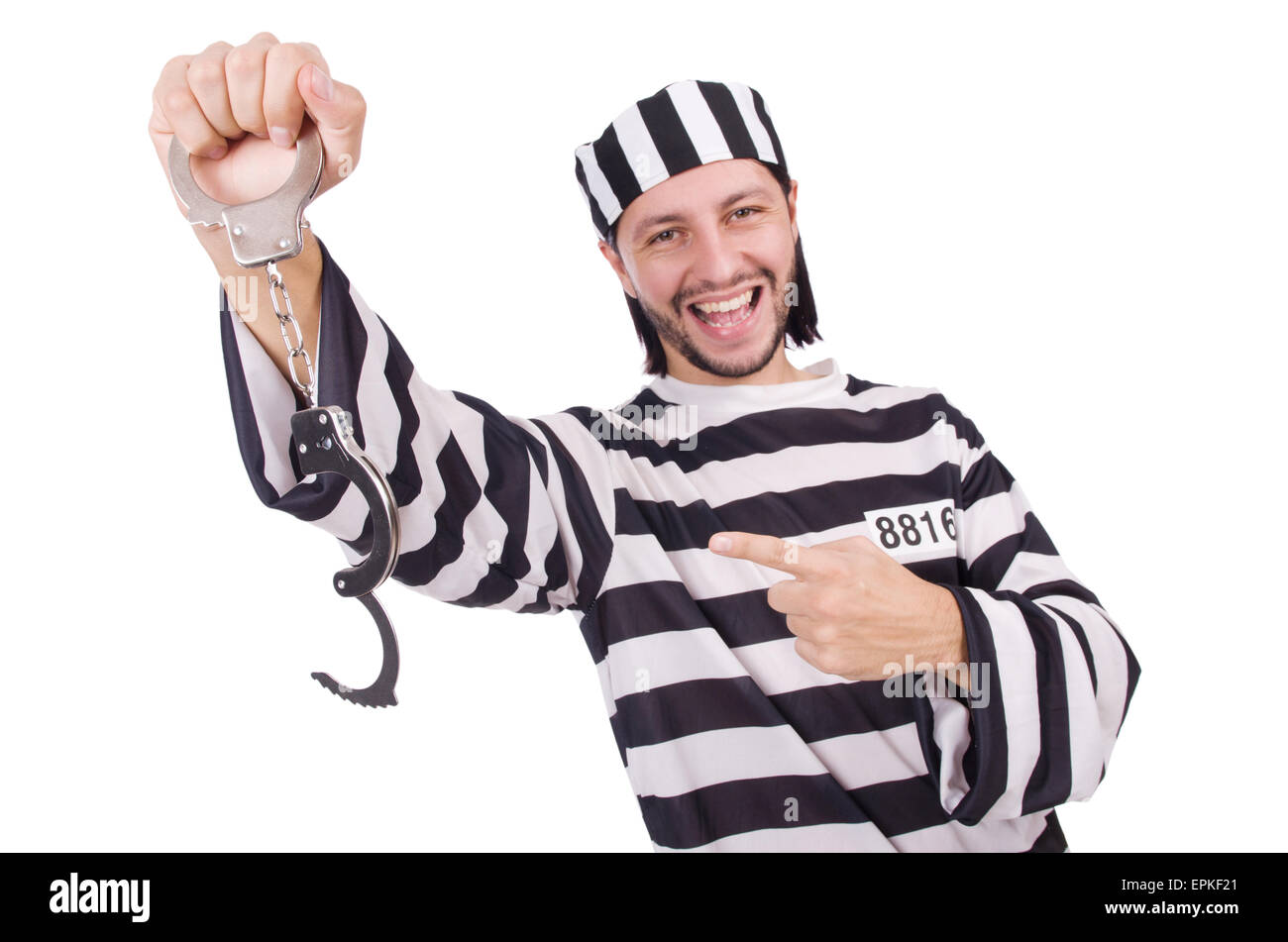 Prison inmate isolated on the white background Stock Photo - Alamy