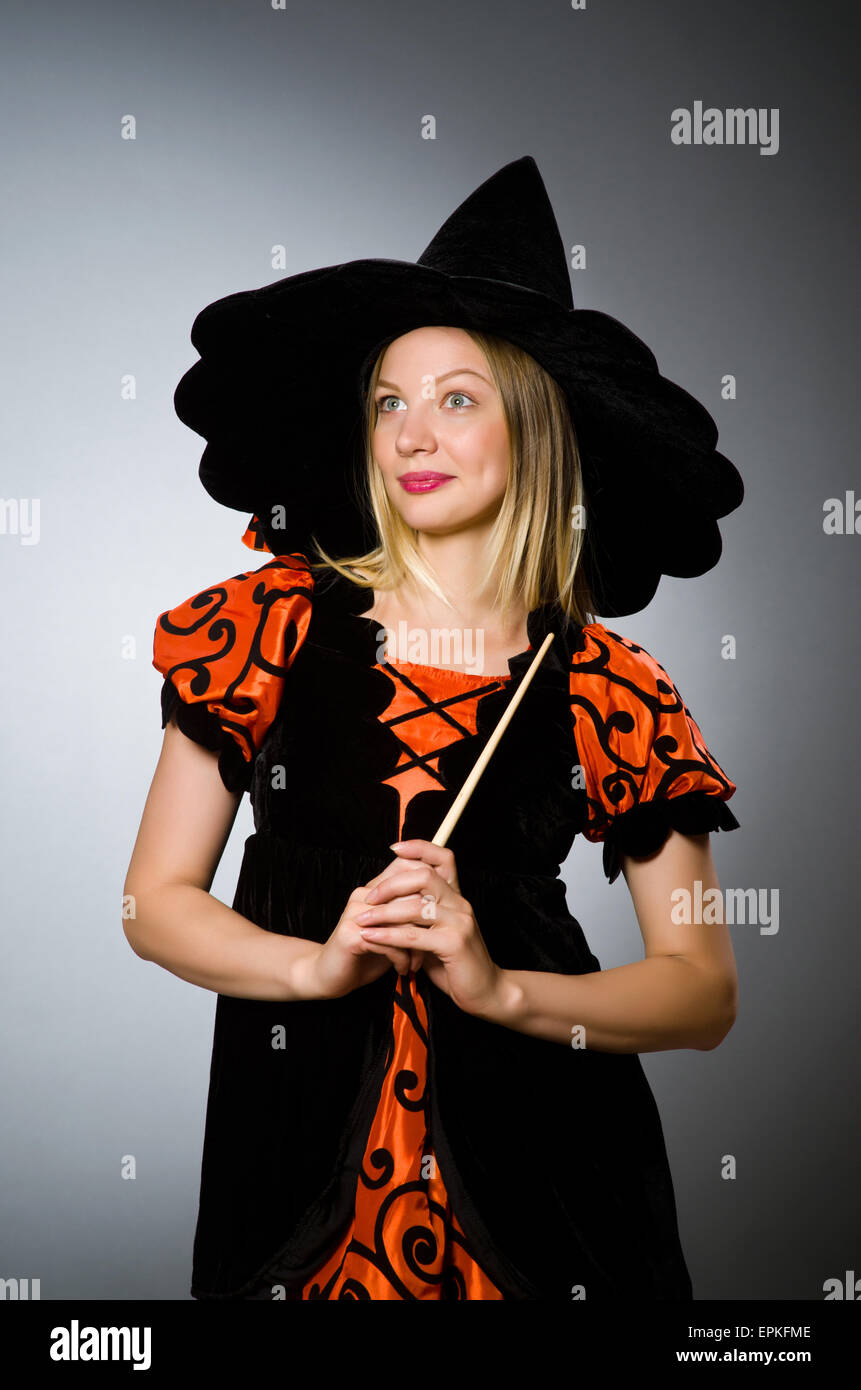 Witch doing her dirty tricks Stock Photo - Alamy
