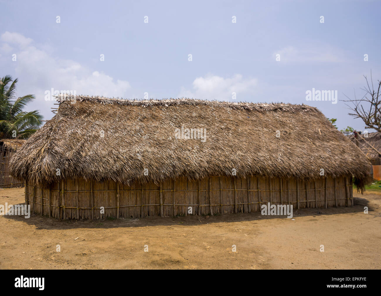 Panama, San Blas Islands, Mamitupu, Typical Kuna Tribe Homes With ...