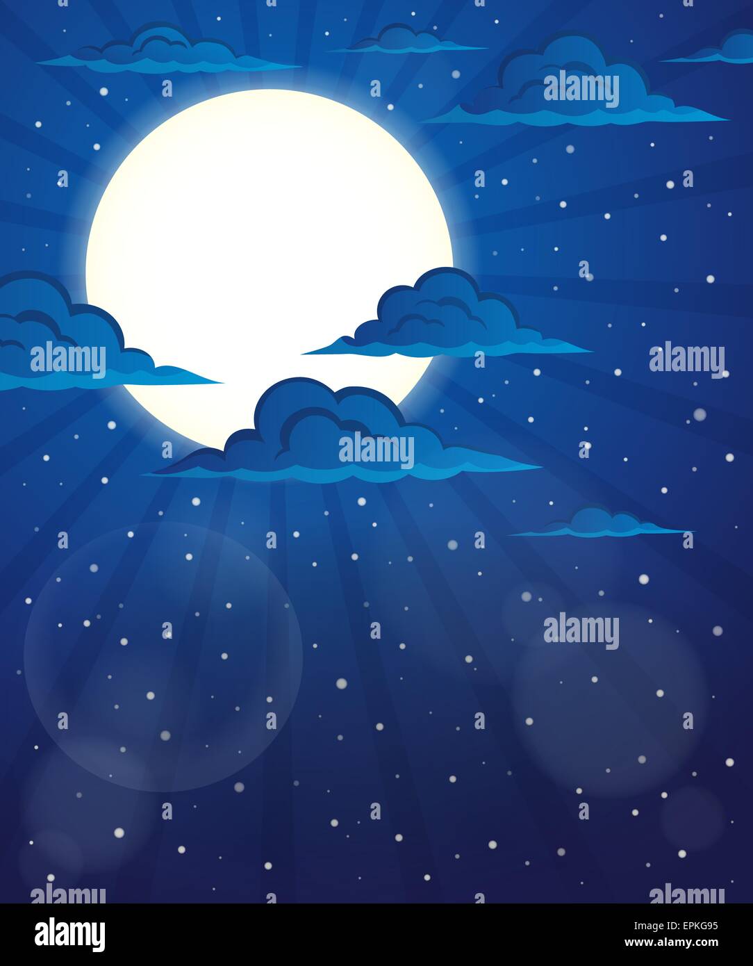 Night sky theme image 5 - picture illustration Stock Photo - Alamy