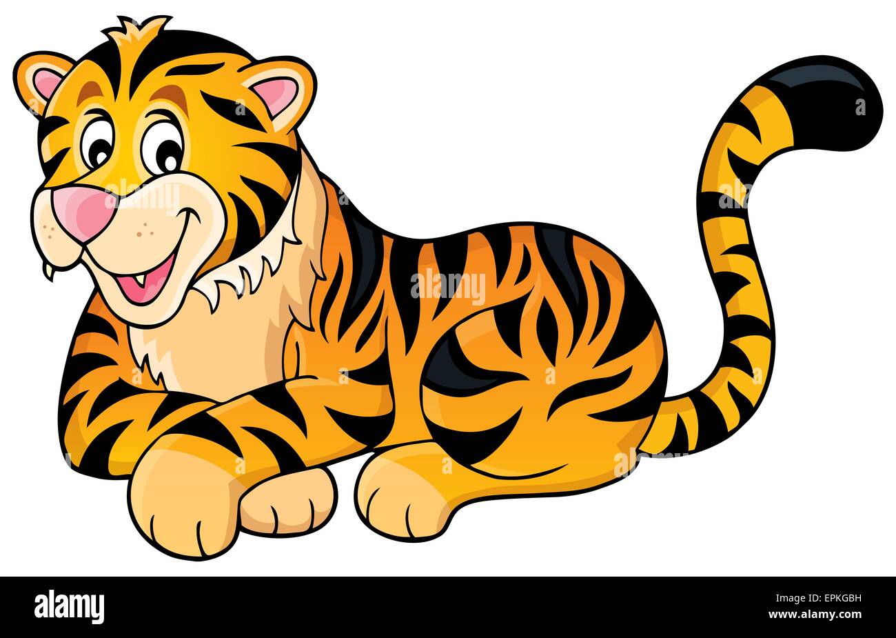 Tiger theme image 1 - picture illustration Stock Photo - Alamy