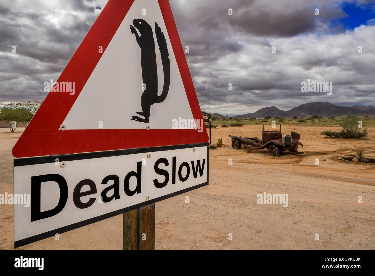 Traffic sign in Solitaire. Solitaire is a small settlement in the ...