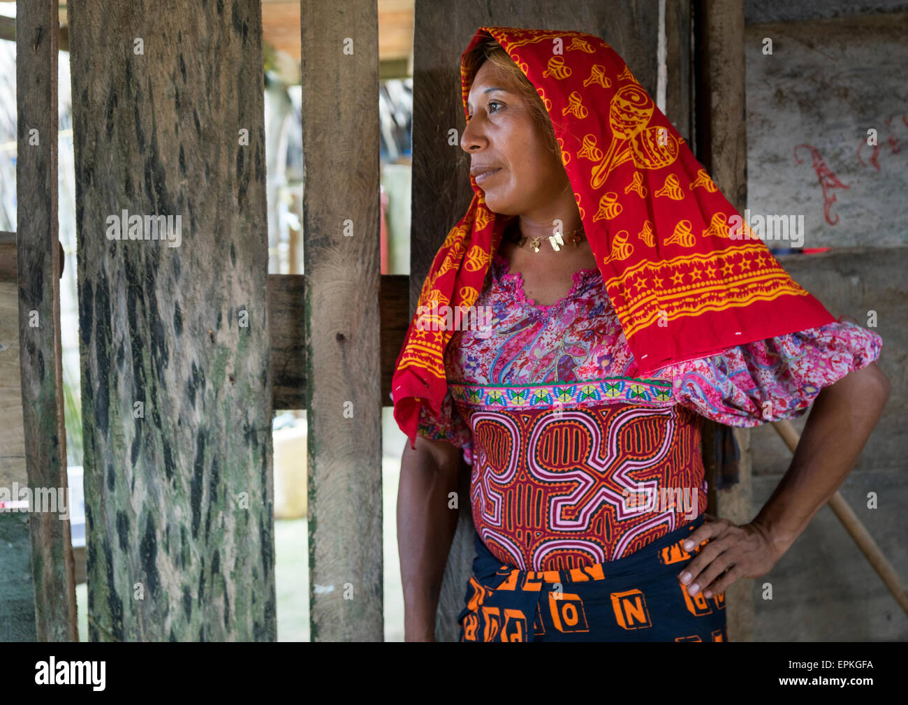 Panama, San Blas Islands, Mamitupu, Gay Kuna Indigenous Man Wearing ...
