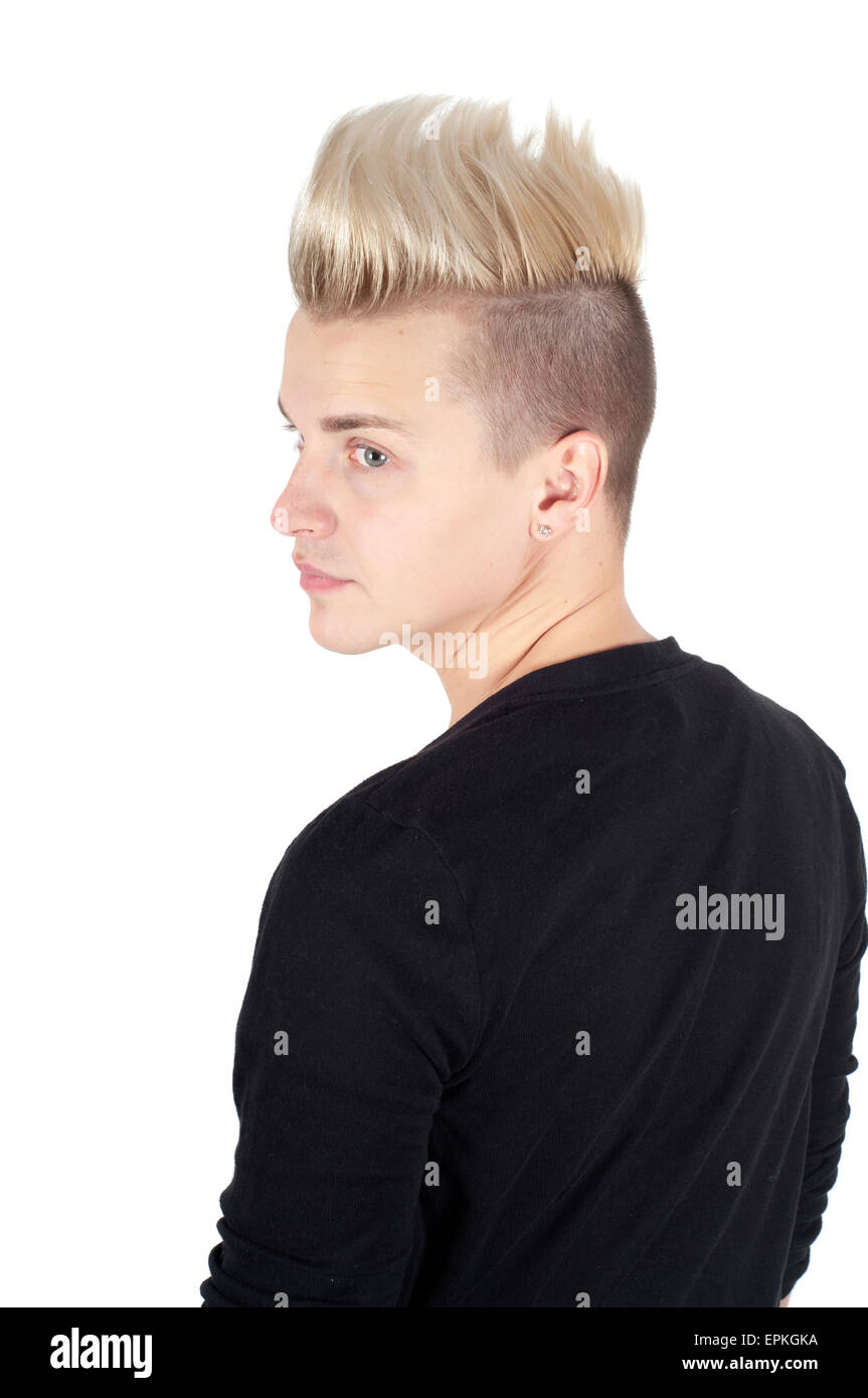 Stylish man looking back over his shoulder Stock Photo - Alamy