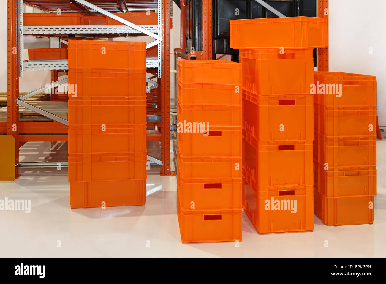 Orange plastic boxes hi-res stock photography and images - Alamy