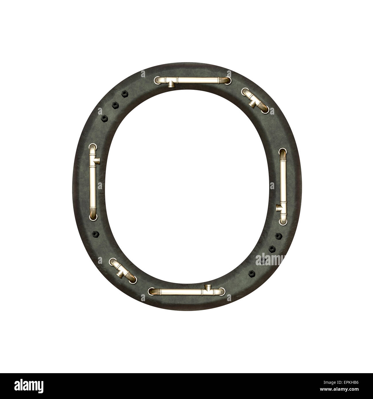 Alphabet technically, Letter O Stock Photo - Alamy