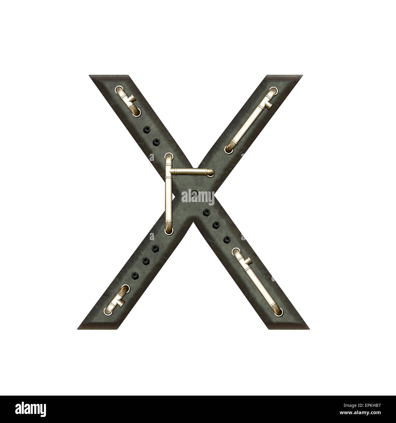 Alphabet technically, Letter X Stock Photo - Alamy