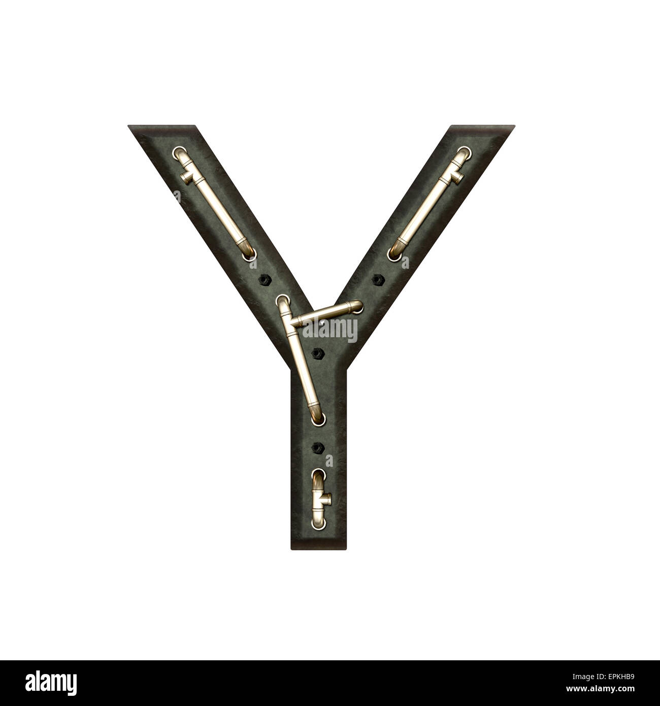 Alphabet technically, Letter Y Stock Photo - Alamy