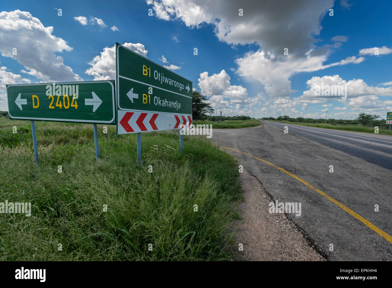 Road sign, Okonjima, Namibia, Africa Stock Photo - Alamy
