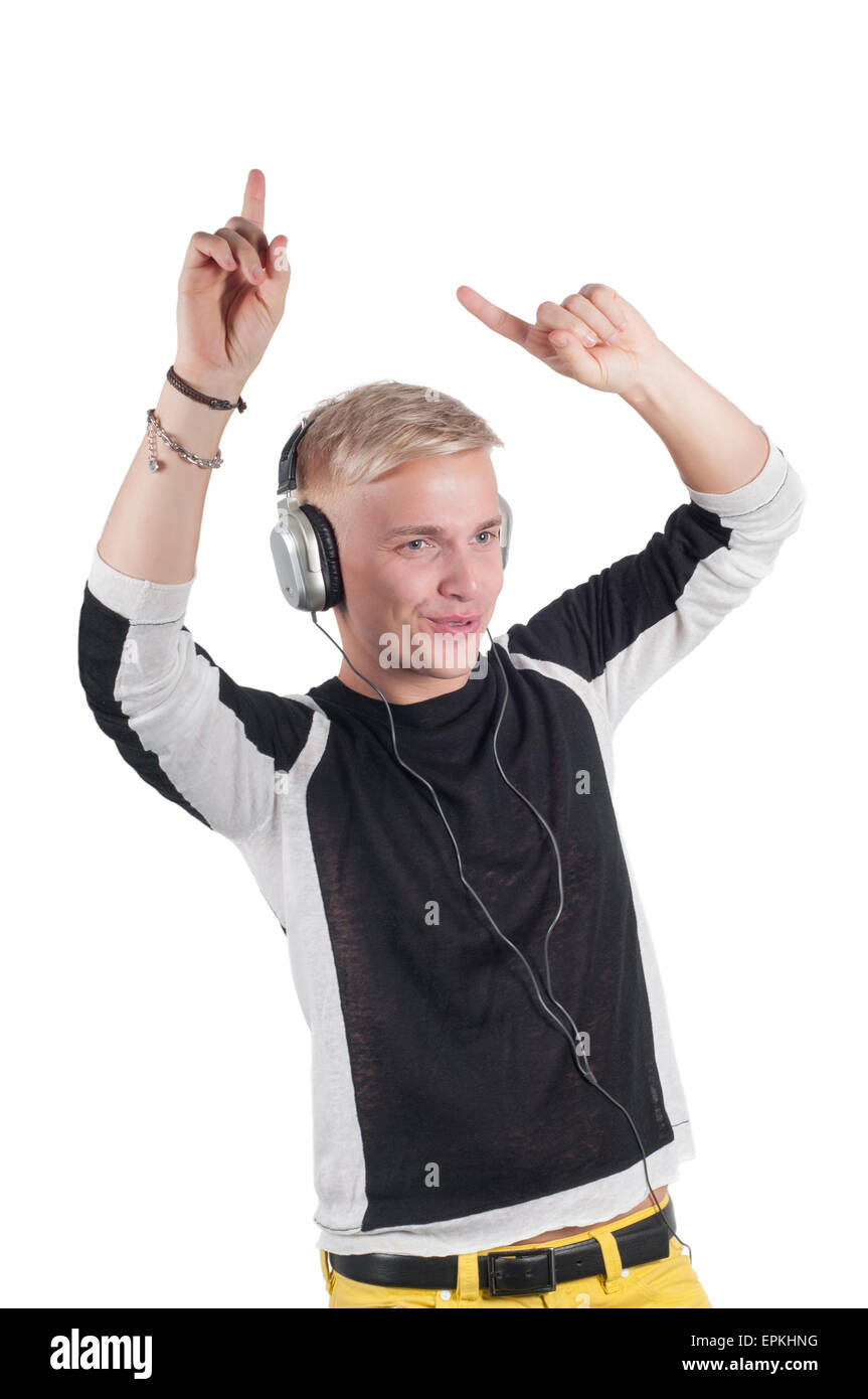 Dancing man headphones hi-res stock photography and images - Alamy