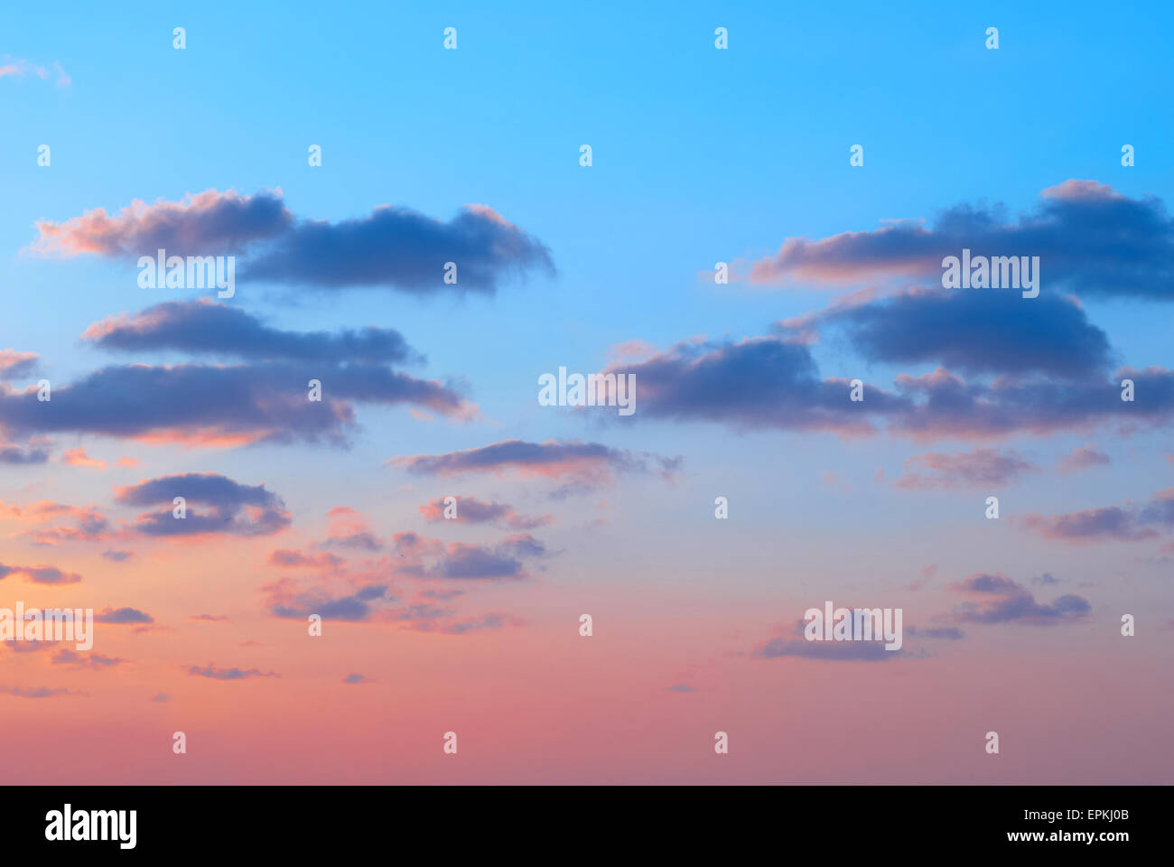 Sunset with gold and blue hi-res stock photography and images - Alamy