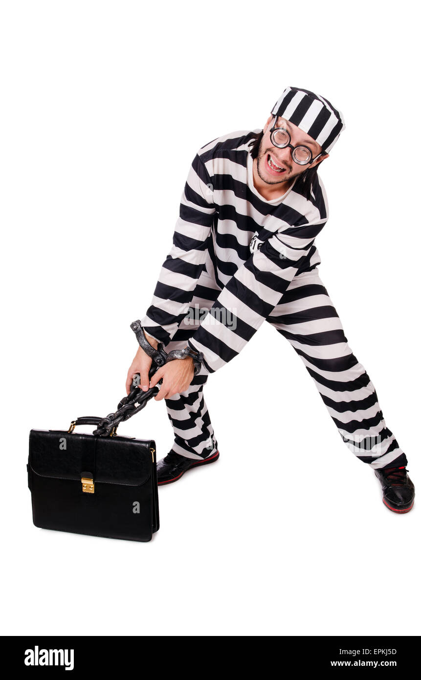 Prison inmate isolated on the white background Stock Photo - Alamy